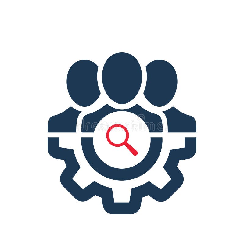 Management Icon with Research Sign. Management Icon and Explore, Find ...