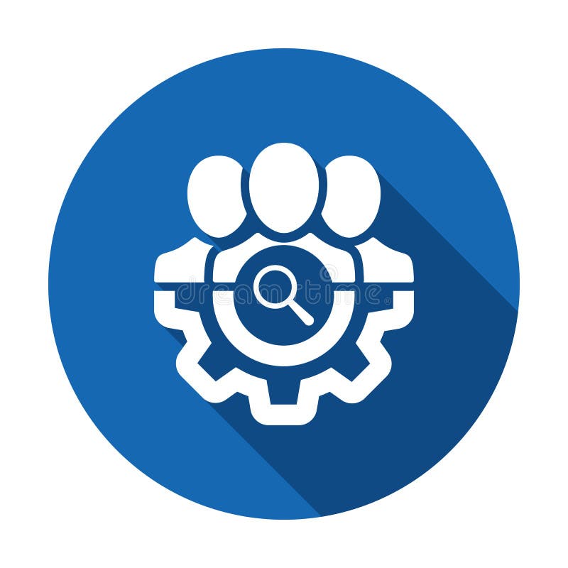 Management Icon with Research Sign. Management Icon and Explore, Find ...