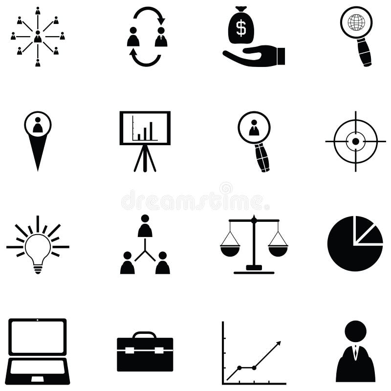Management icon set stock vector. Illustration of human - 139530904