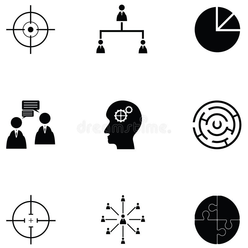 Management icon set stock vector. Illustration of icons - 139530908