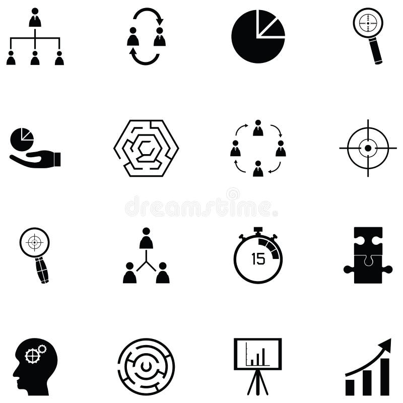 Management icon set stock vector. Illustration of company - 139530921