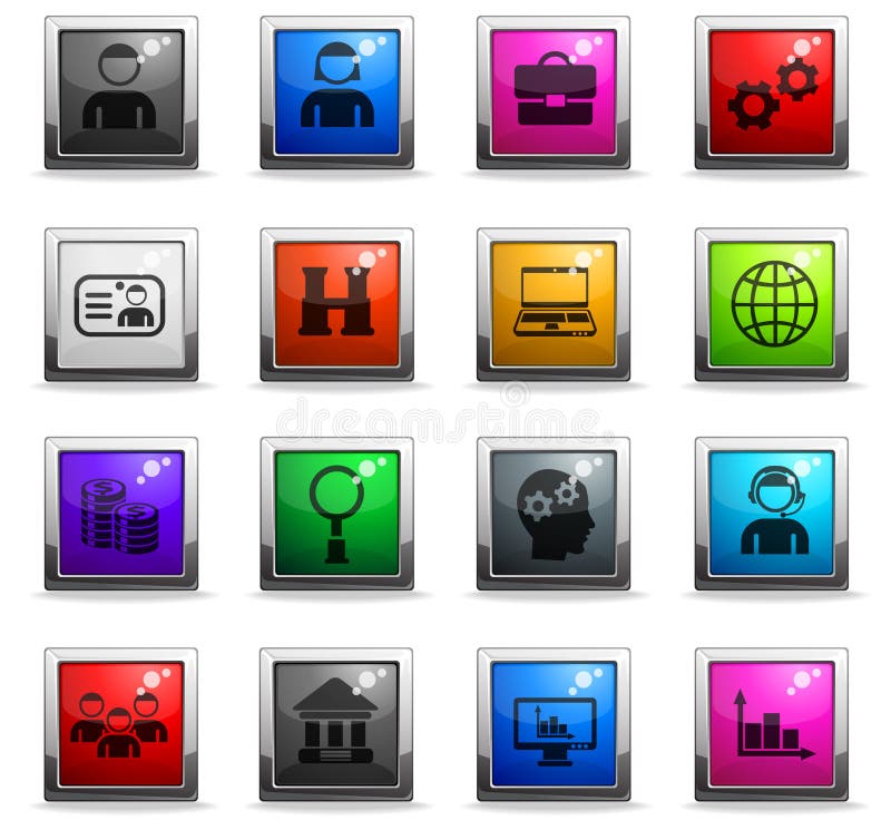 Management icon set stock vector. Illustration of management - 122176911