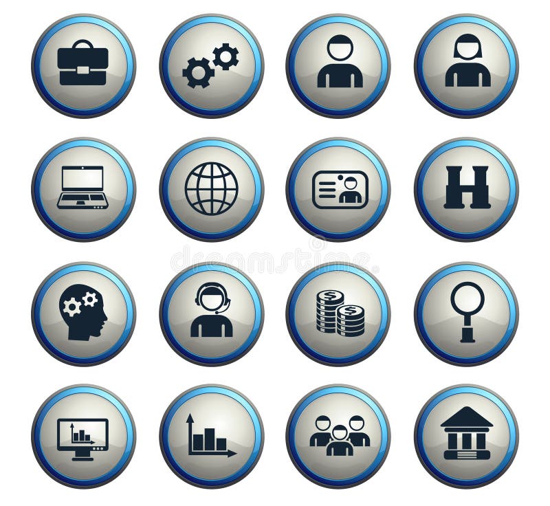 Management icon set stock vector. Illustration of icon - 128178217