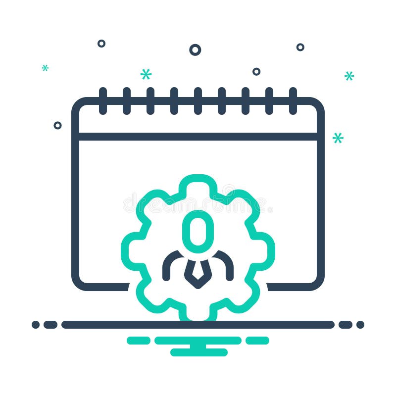 Mix Icon for Management, Supervision and Planning Stock Vector ...