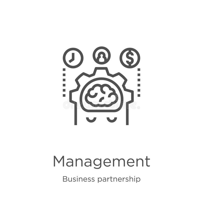 Management Icon Vector from Business Partnership Collection. Thin Line ...