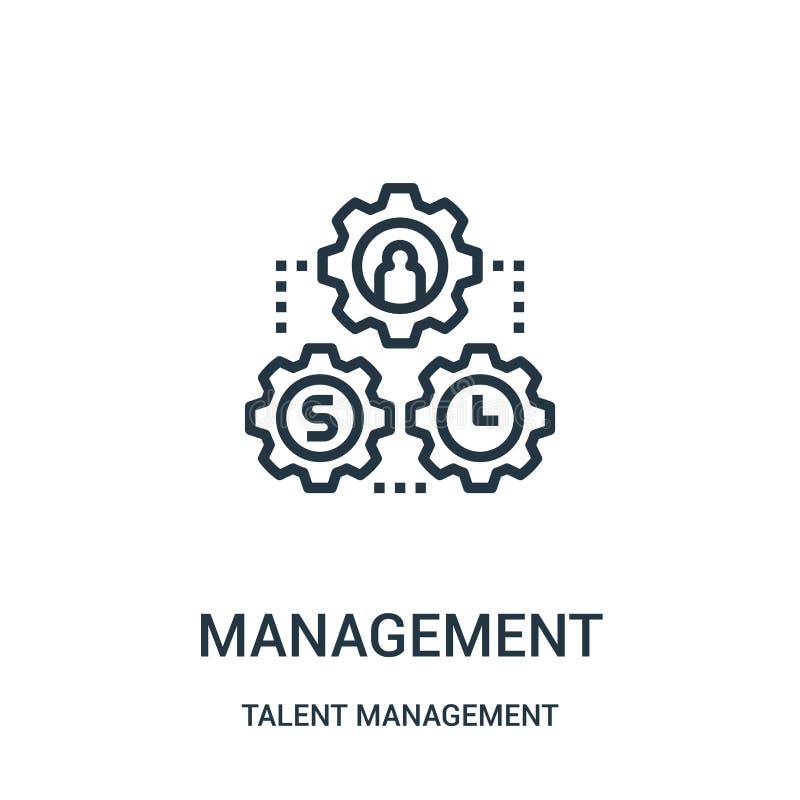 Management Icon Vector from Talent Management Collection. Thin Line ... Management Icon Vector from Talent Management Collection. Thin Line ...