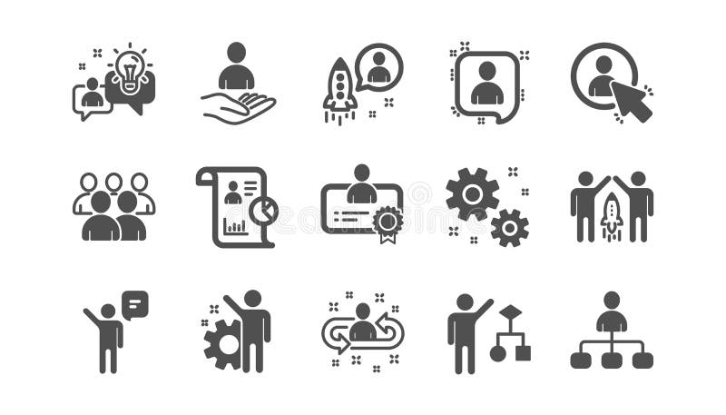 Management Icons. Business People, Algorithm and Group. Classic Icon ...