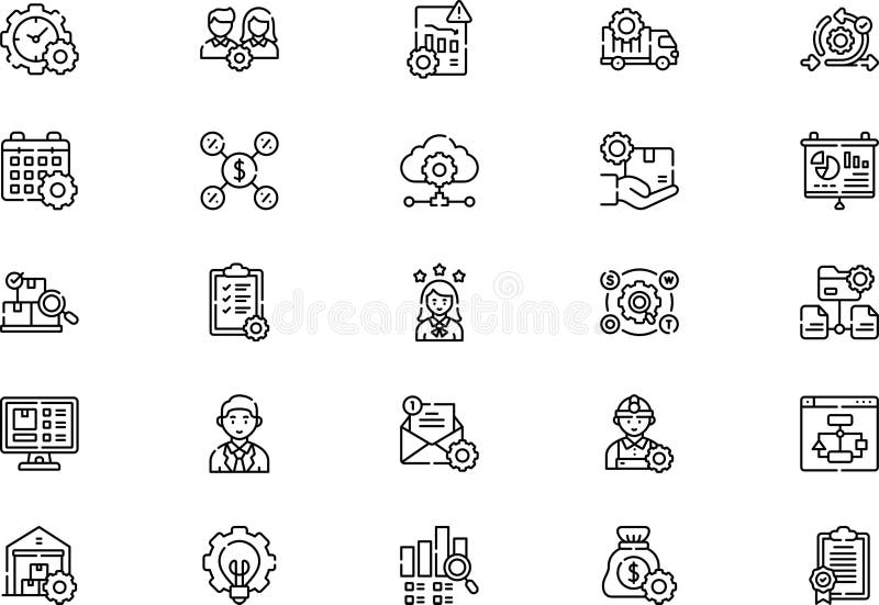 Management Icons Collection is a Vector Illustration with Editable ...