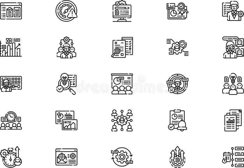 Management Icons Collection is a Vector Illustration with Editable ...