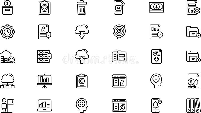 Management Icons High-Quality Vector Icons Collection with Editable ...