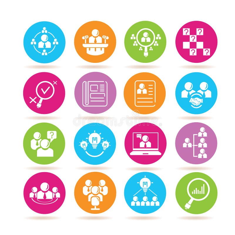 Management icons stock illustration. Illustration of bulb - 59064916