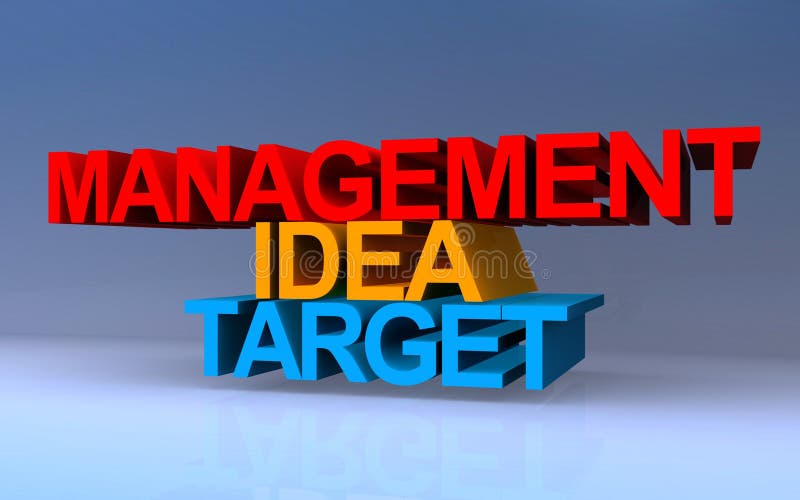 Management Idea Target on Blue Stock Illustration - Illustration of ...