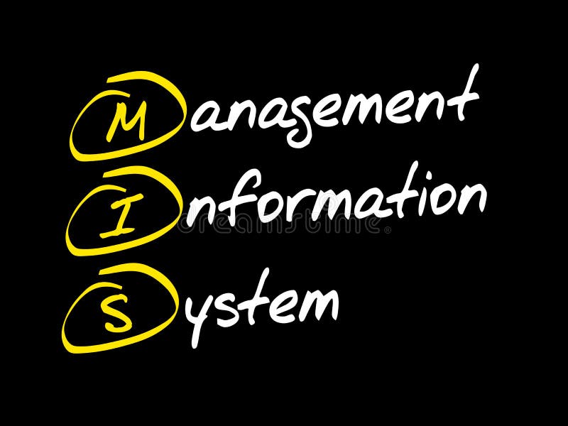 MIS - Management Information System Acronym Concept Stock Illustration ...