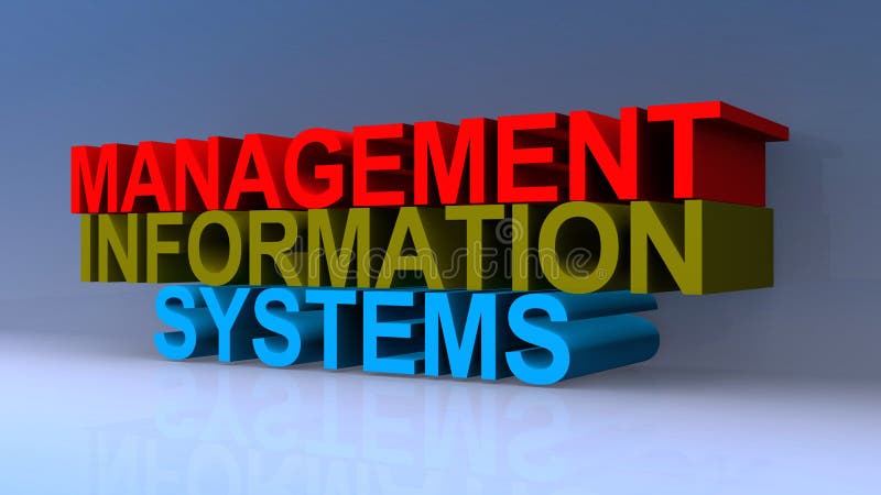 Management Information Systems on Blue Stock Illustration ...