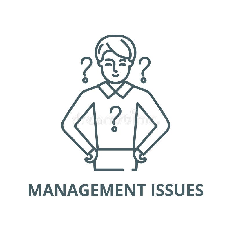 Management Issues Vector Line Icon, Linear Concept, Outline Sign ...