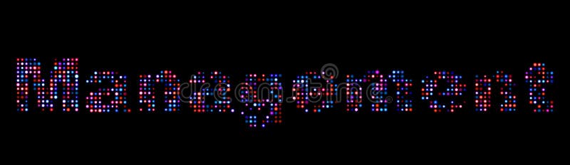 Management led text stock illustration. Illustration of management ...