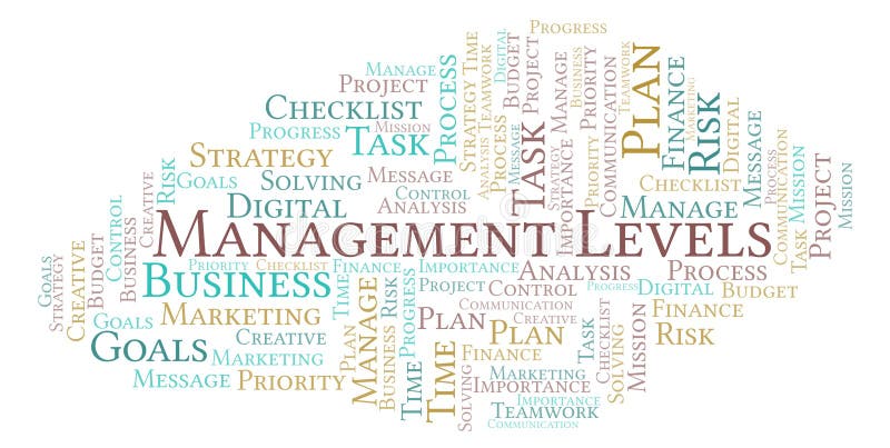 Management Levels Word Cloud, Made with Text only. Stock Illustration ...