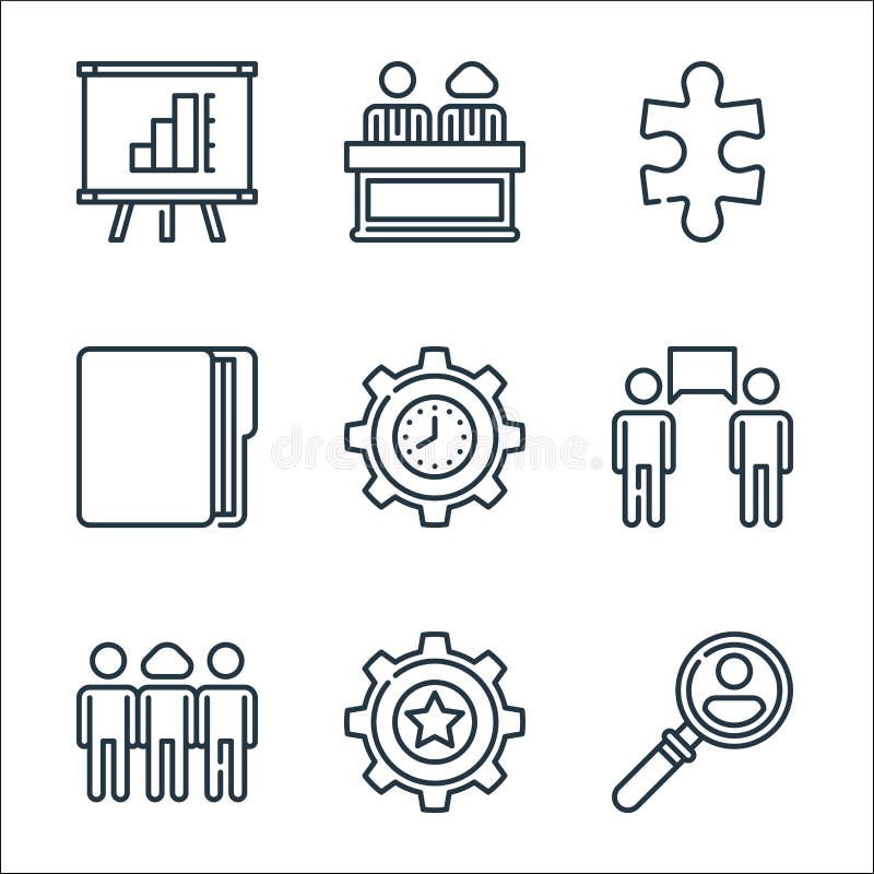 Human Resources Management Icons Set Stock Illustrations – 3,848 Human ...