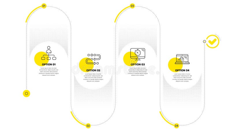 Management, Methodology and Seo Timer Icons Set. Graph Laptop Sign ...