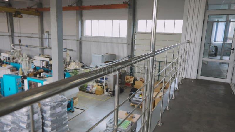 Management Office Overlooking the Production Hall. Modern Workshop of a ...