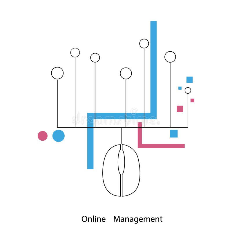 Management in one click stock vector. Illustration of symbol - 57907607