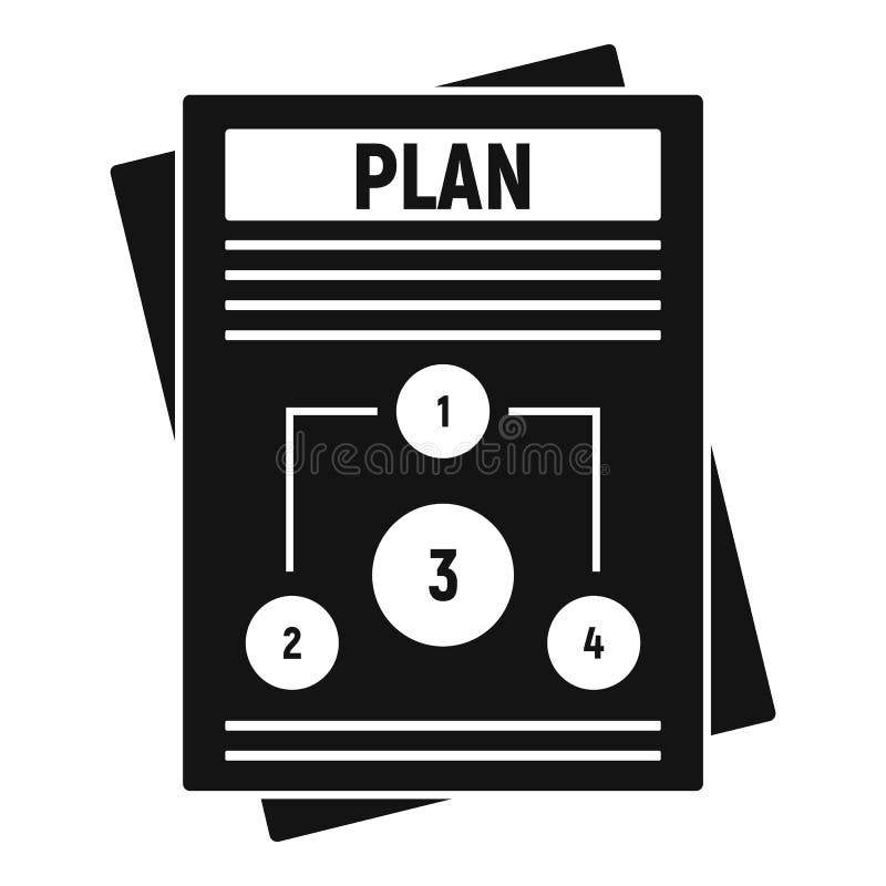 Management Plan Icon, Simple Style Stock Vector - Illustration of ...
