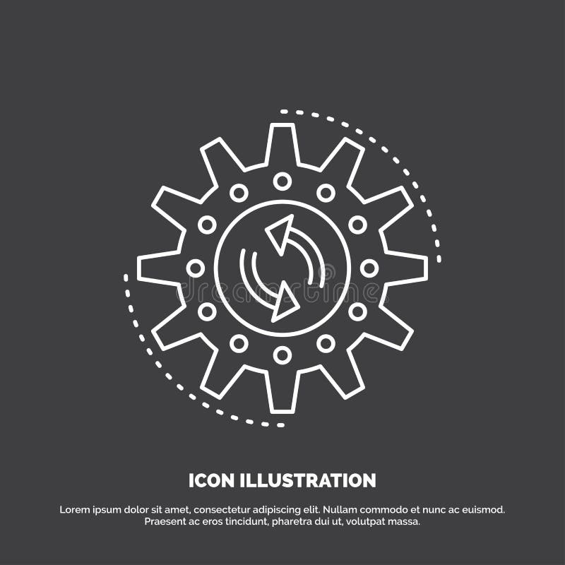 Management, Process, Production, Task, Work Icon. Line Vector Symbol ...