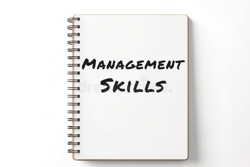 Management Skills Inscription Text Words on Notepad Page Stock ...