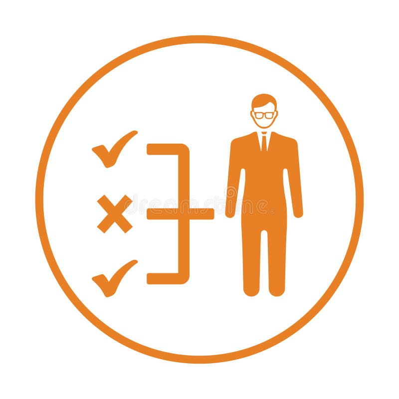 Management, Strategy, Hierarchy Icon. Orange Color Vector Stock Vector ...