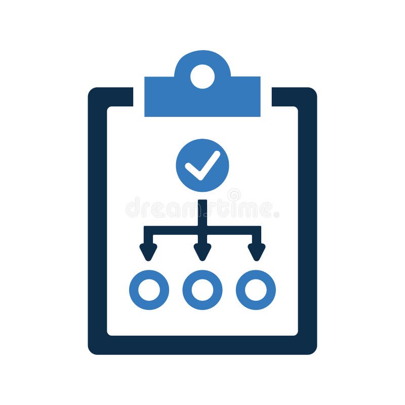 Management Strategy Blue Icon, Planning, Workflow Structure Stock ...