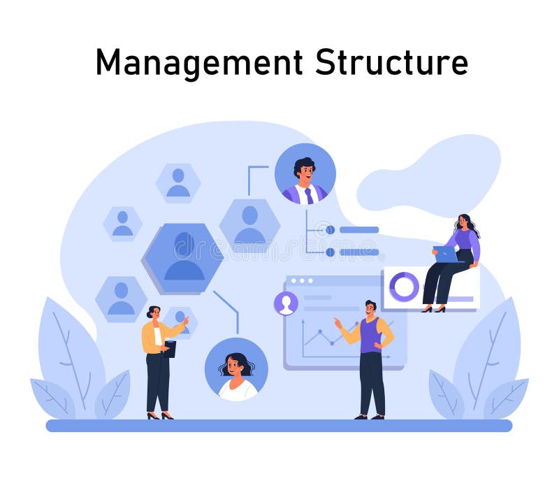 Management Structure Concept. Flat Vector Illustration. Stock Vector ...