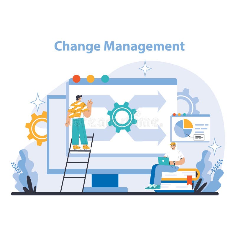 Management and Support Concept. Flat Vector Illustration. Stock Vector ...