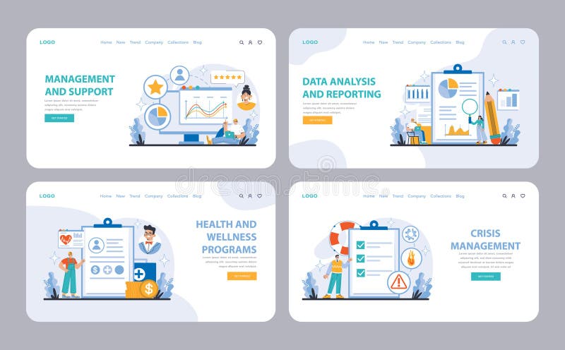 Management and Support Concept. Flat Vector Illustration. Stock Vector ...