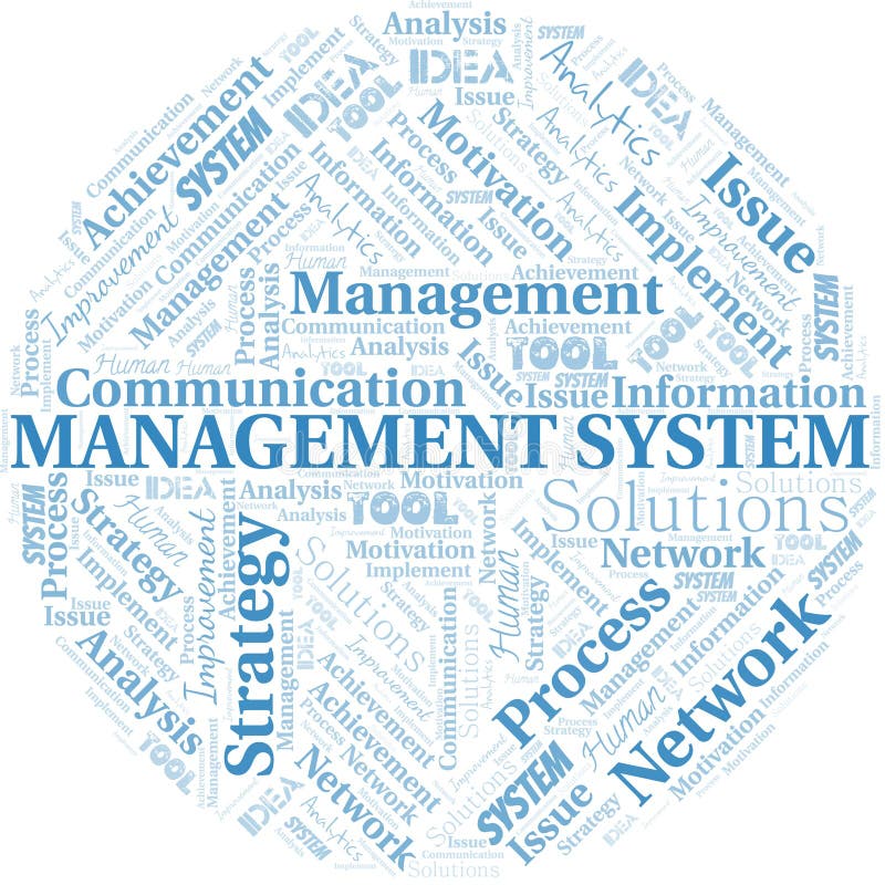 Management System Typography Vector Word Cloud. Stock Vector ...