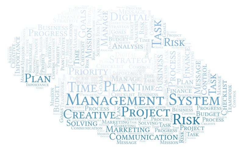 Management System Word Cloud, Made with Text only. Stock Illustration ...