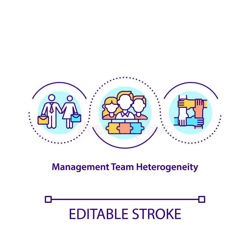 Management Team Heterogeneity Concept Icon Stock Vector - Illustration ...
