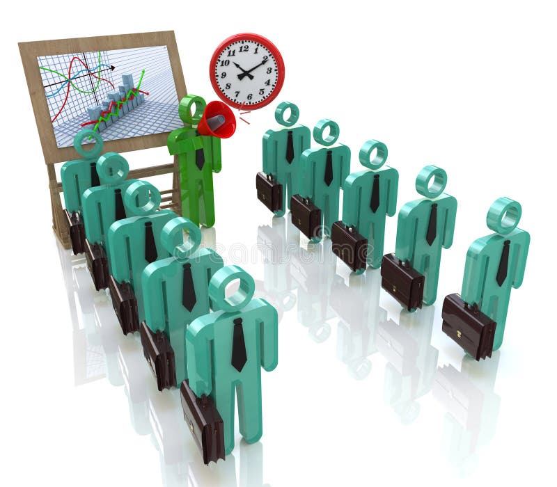 Management Team of Office Workers in Business Stock Illustration ...