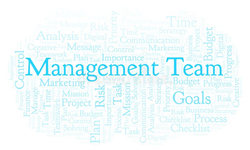 Management Team Word Cloud, Made with Text only Stock Illustration ...
