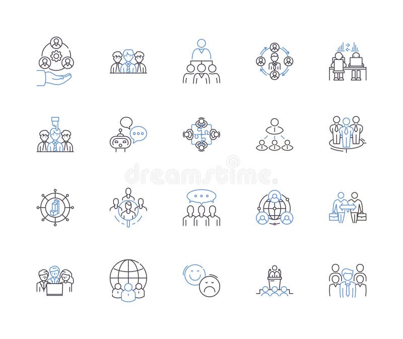 Management Teamwork Outline Icons Collection. Teamwork, Management ... Management Teamwork Outline Icons Collection. Teamwork, Management ...