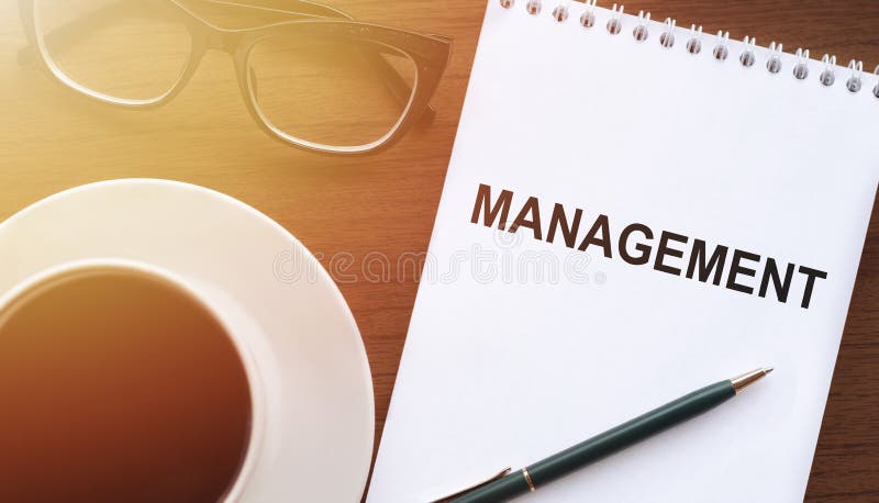 MANAGEMENT. Text in Wooden Frame on Office Table Stock Photo - Image of ...