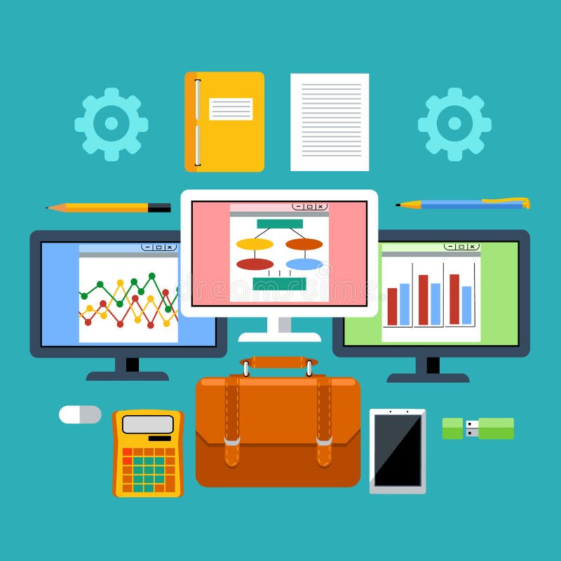 Management Tools Digital Devices Concept Stock Illustrations – 36 ...