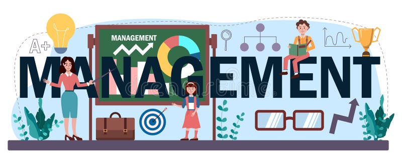 Management Typographic Header. Humanities Education, School Course ...