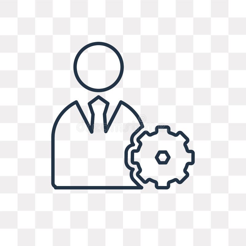 Management Vector Icon Isolated on Transparent Background, Linear ...