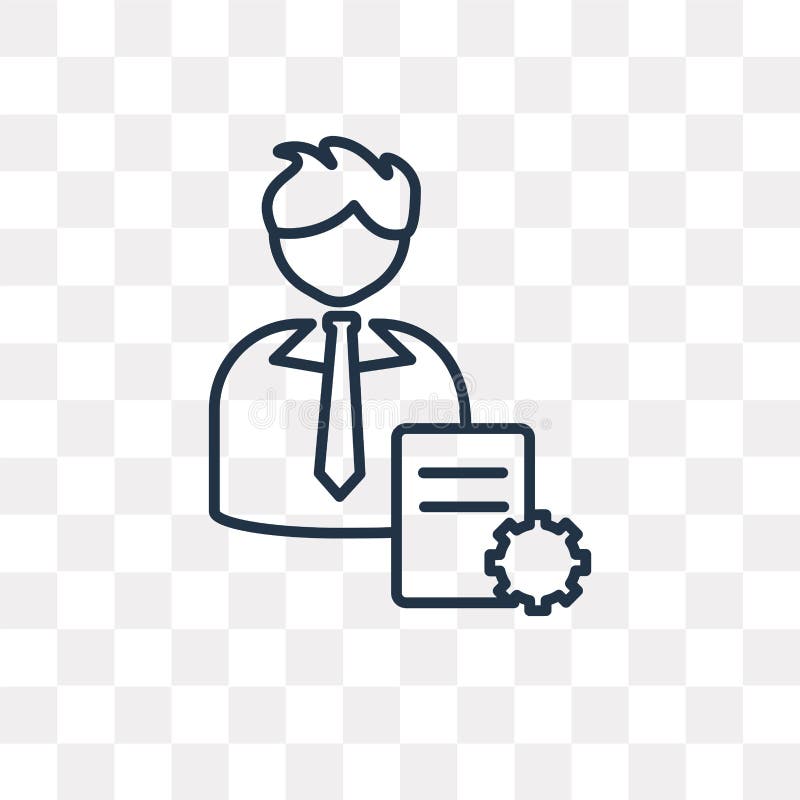 Management Vector Icon Isolated on Transparent Background, Linear ...