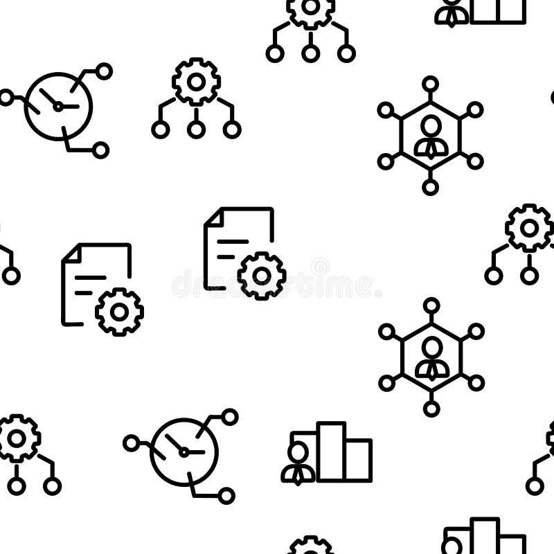Management Vector Seamless Pattern Stock Vector - Illustration of ...