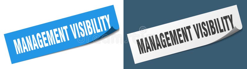 Management Visibility Sticker. Management Visibility Sign Set Stock ...
