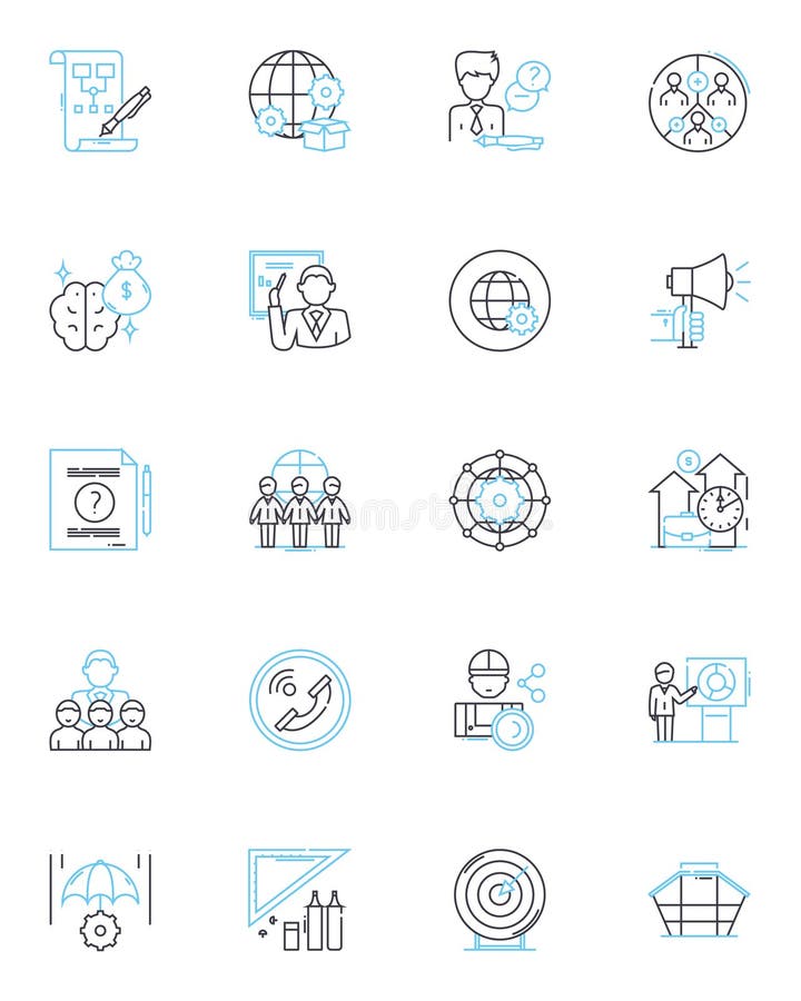 Management Wizard Linear Icons Set. Expert, Efficient, Organized ...