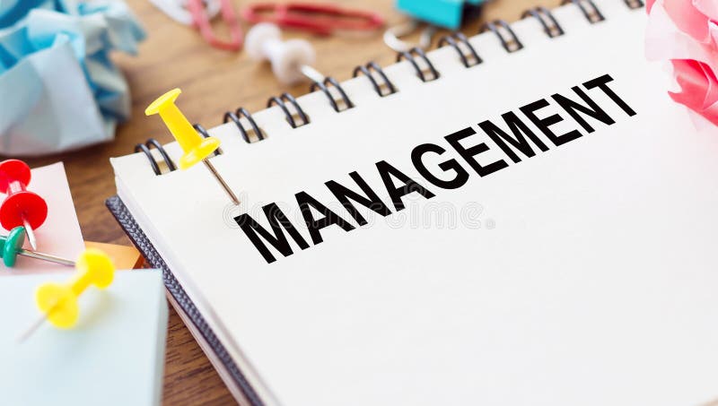 MANAGEMENT Word with Alphabet on Office Table Stock Illustration ...