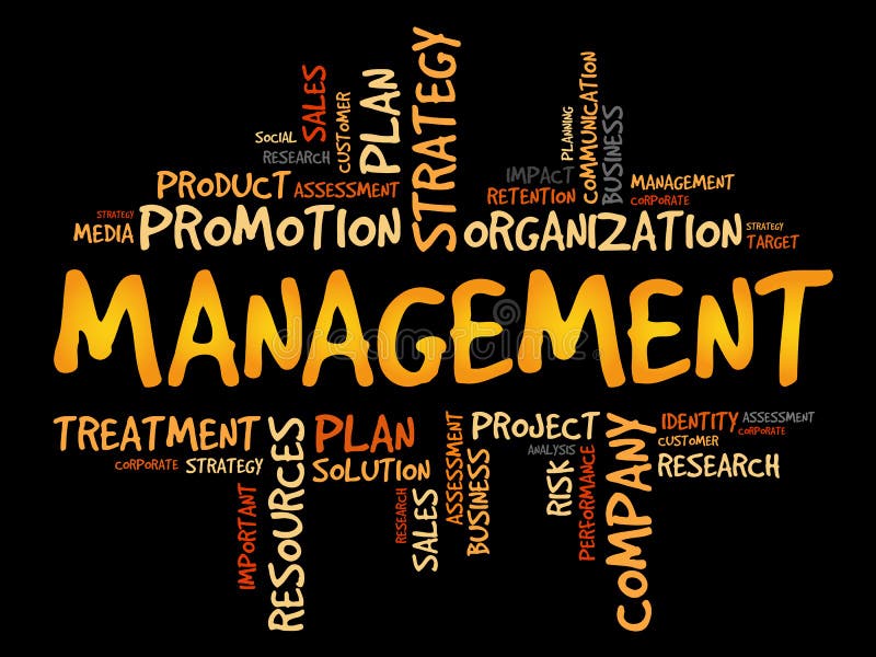 MANAGEMENT word cloud stock illustration. Illustration of advertising ...