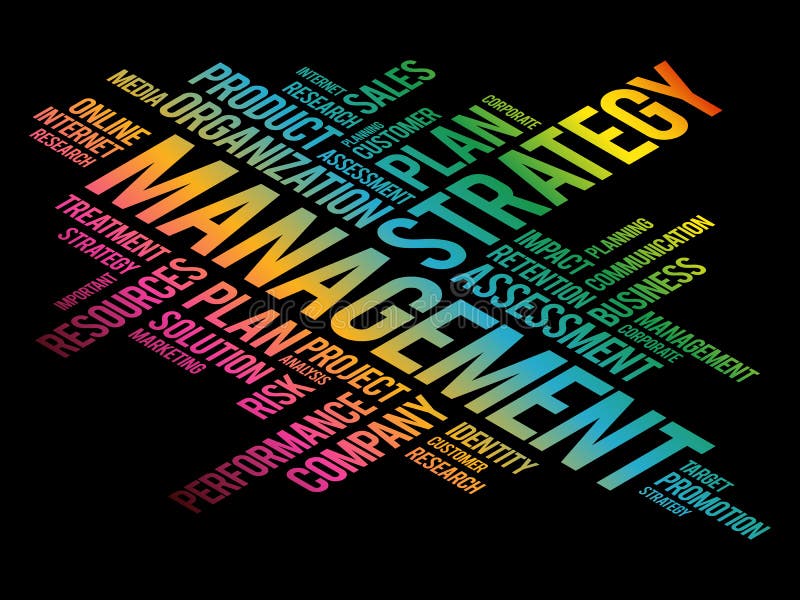 MANAGEMENT Word Cloud Collage Stock Illustration - Illustration of cost ...